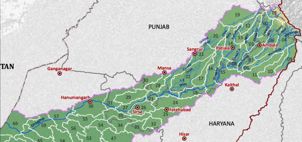 Rivers of Inland Drainage in Rajasthan: Ghaggar-Hakra, Kantli, Kakni ...