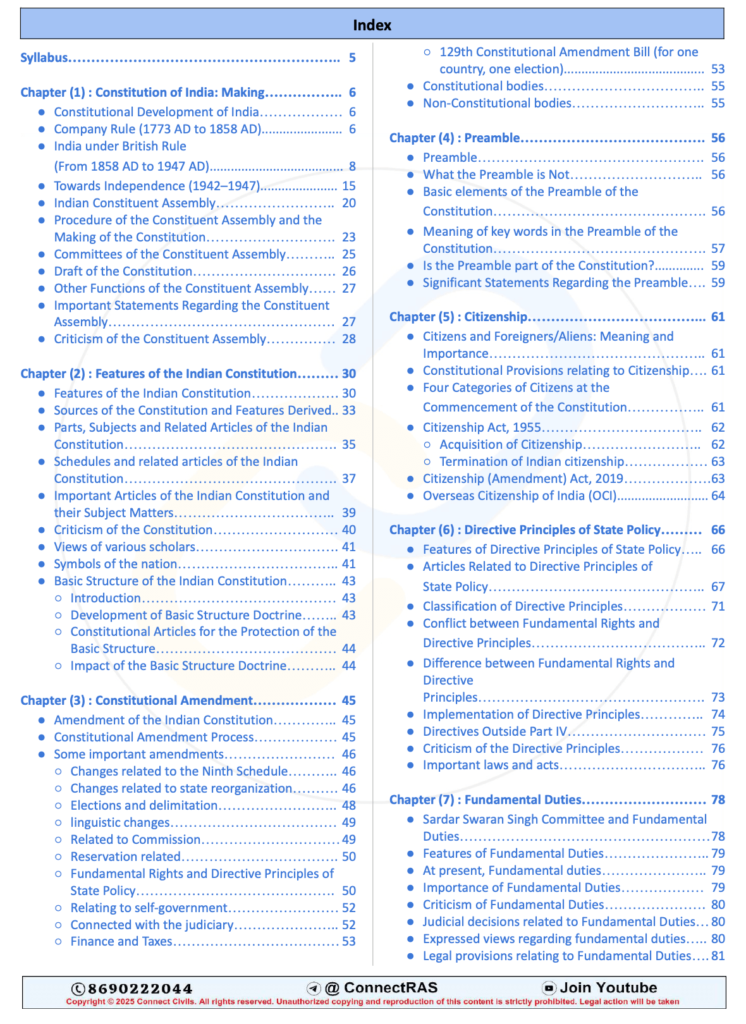 Indian Polity Notes (2026–27 Edition): English Medium - Connect Civils